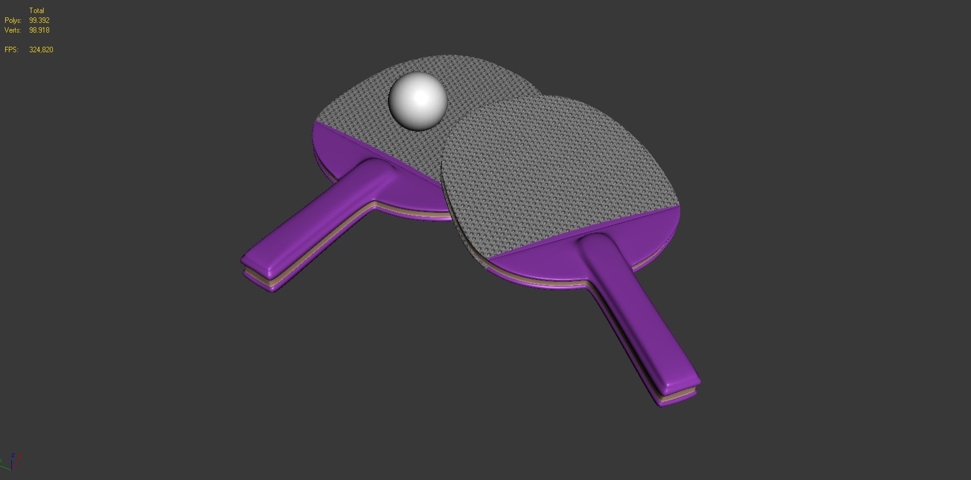Ping Pong Paddle 3d Model