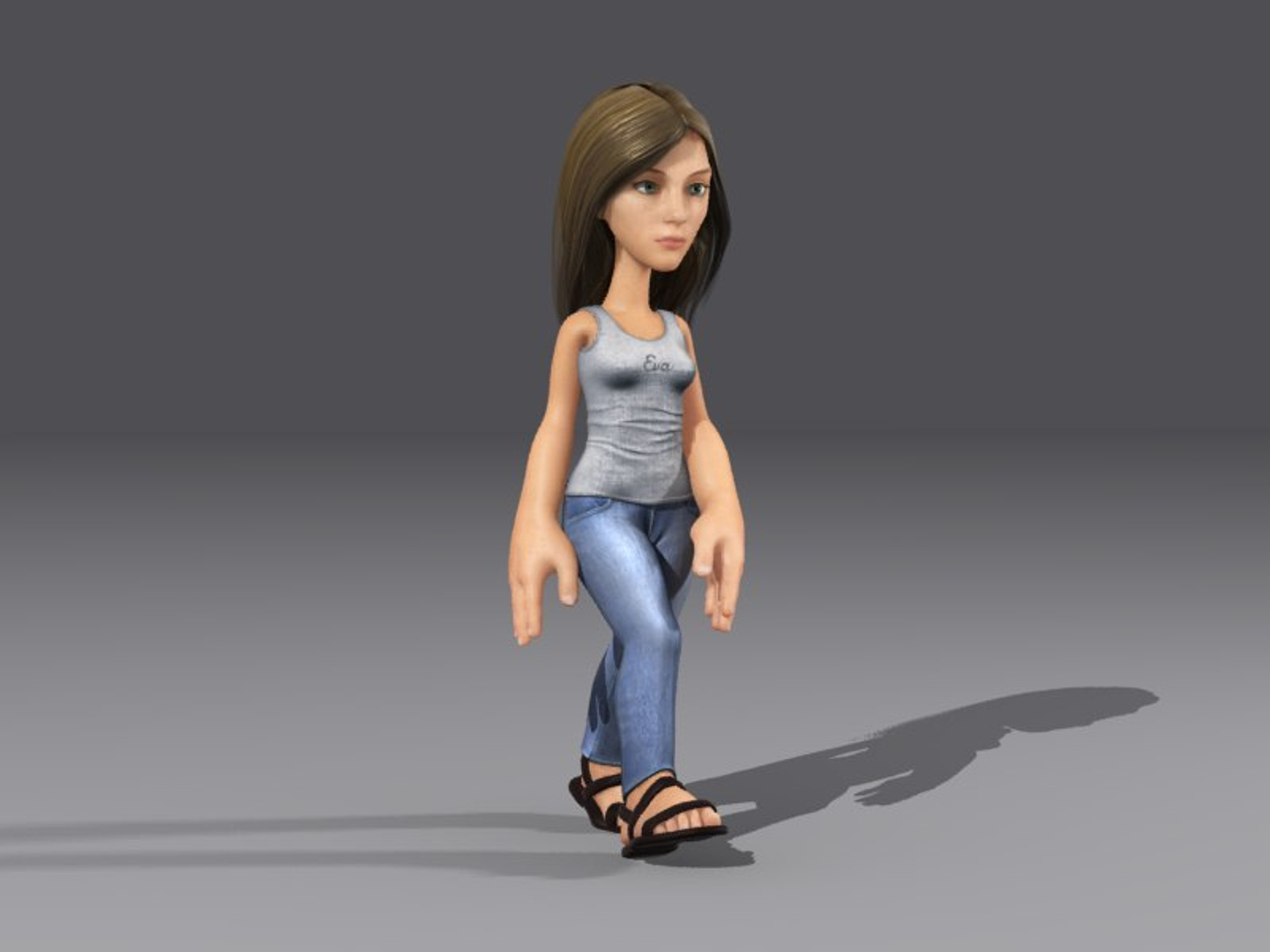 3d Eva Characters Toon Model
