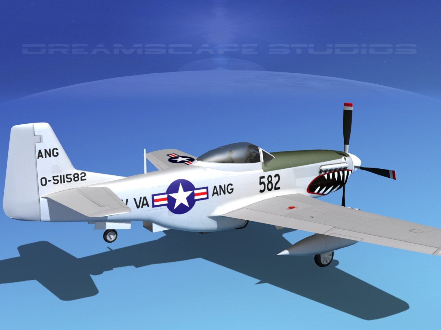 cockpit mustang ang 3d model