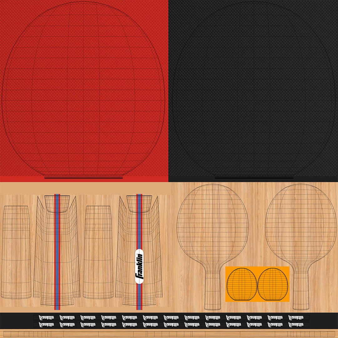 3D model Ping Pong Paddles Collection - TurboSquid 1962241