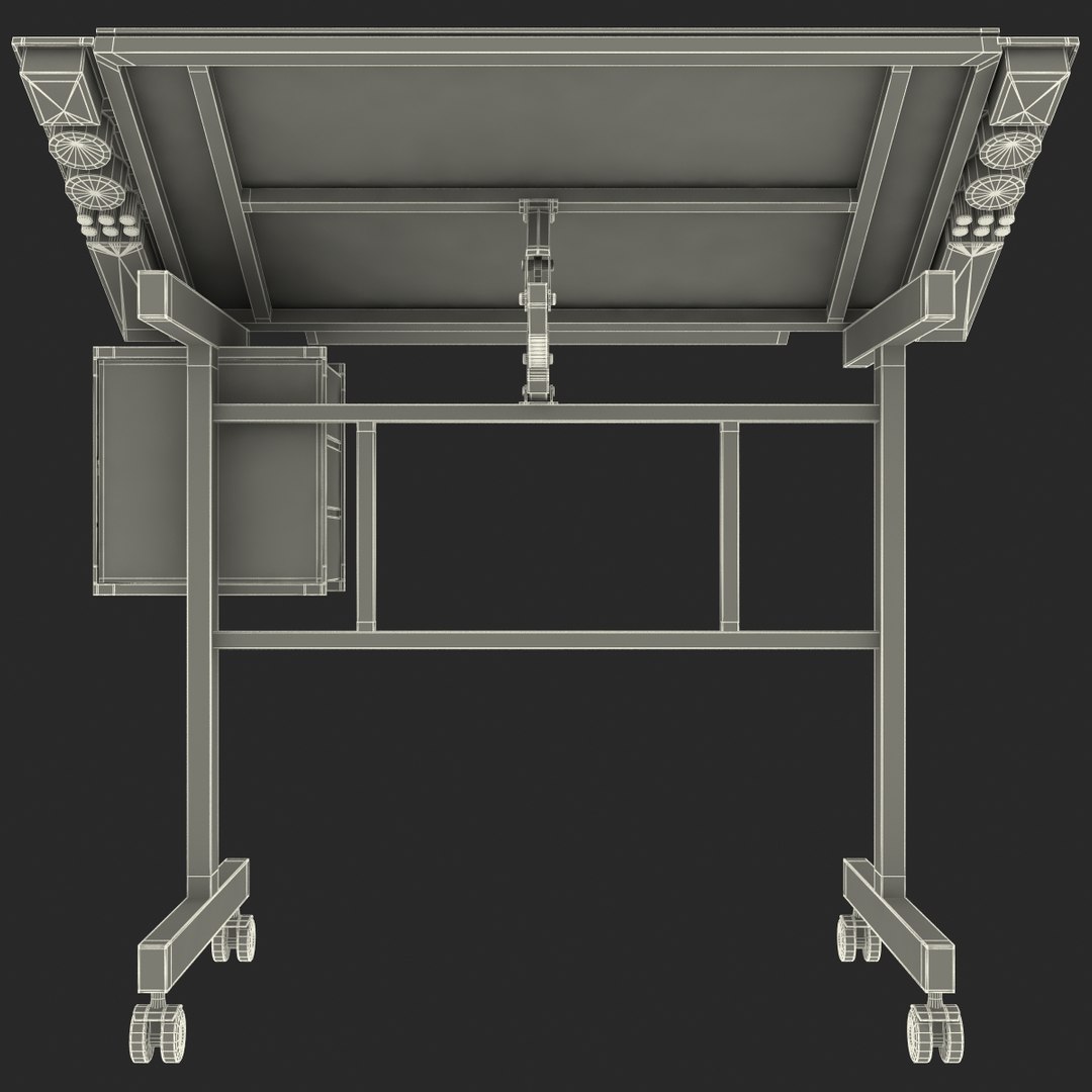 vision station glass drafting table 3ds