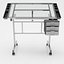 Vision Station Glass Drafting Table 3ds