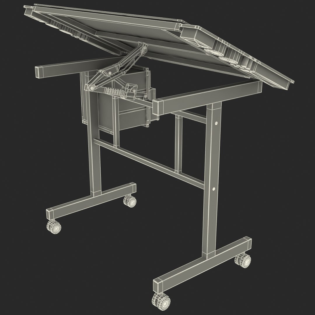 vision station glass drafting table 3ds