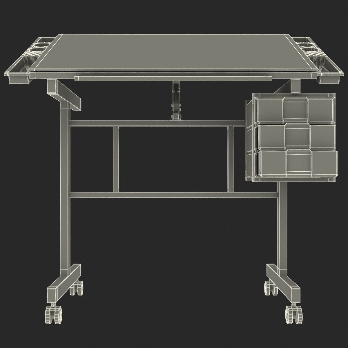 vision station glass drafting table 3ds
