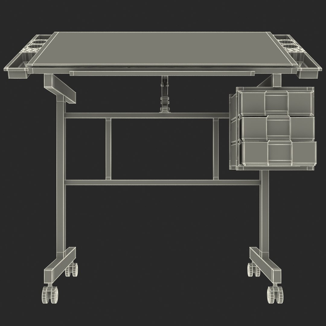 vision station glass drafting table 3ds