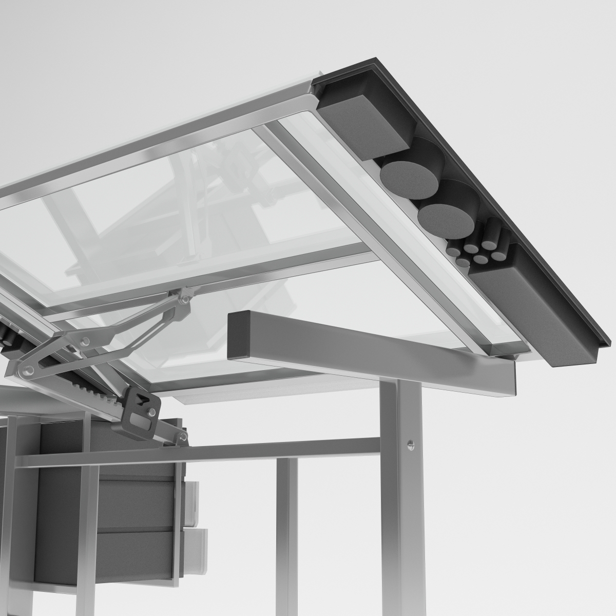 vision station glass drafting table 3ds
