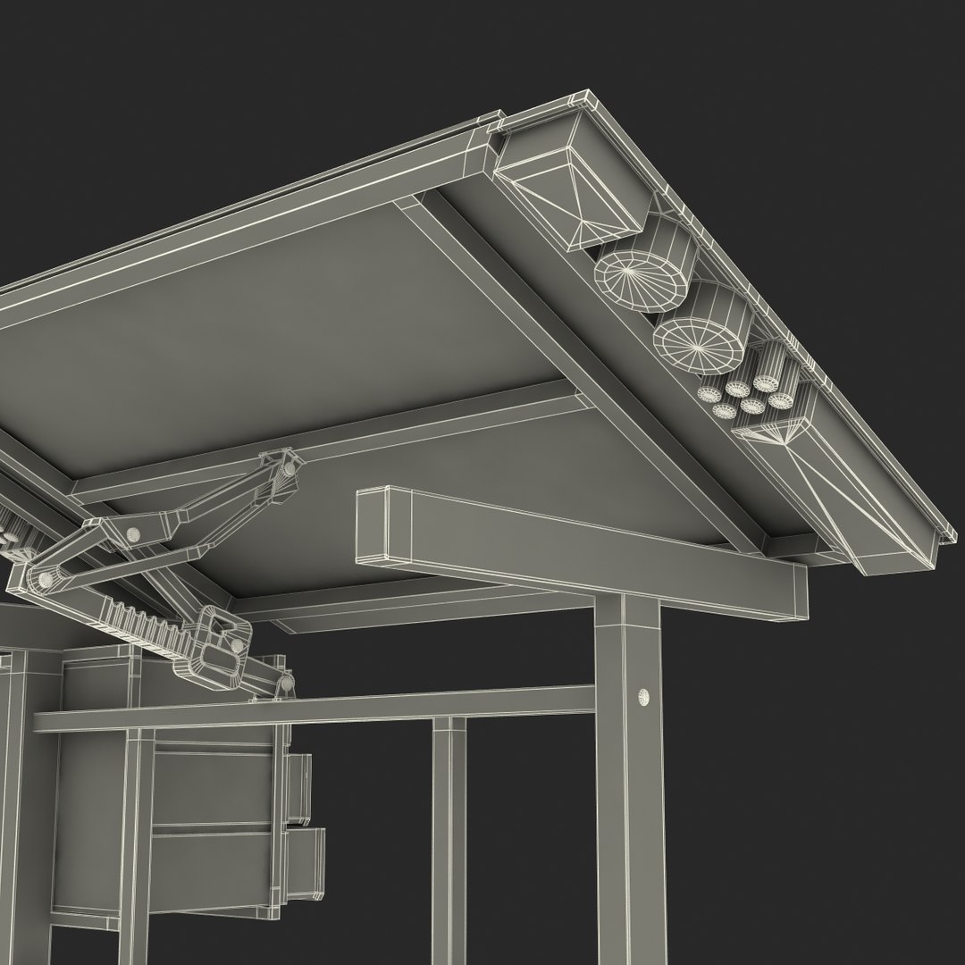 vision station glass drafting table 3ds