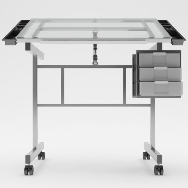 vision station glass drafting table 3ds
