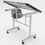 Vision Station Glass Drafting Table 3ds