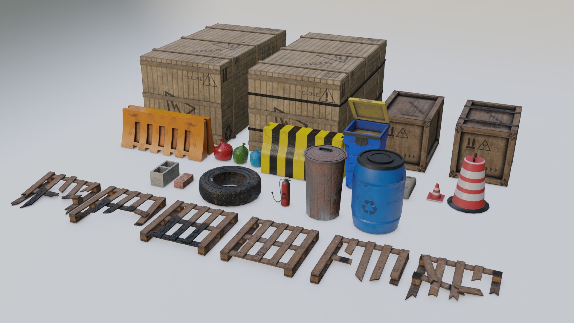 Construction Site Props 3D - TurboSquid 2099812