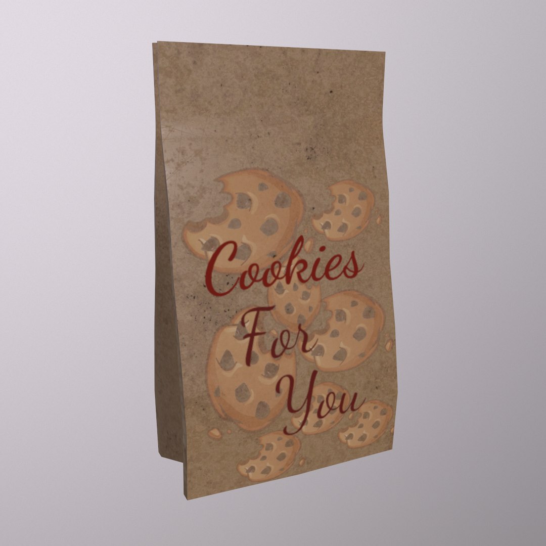 3D Cookie Package Game Ready Low Poly PBR 3D Model model - TurboSquid ...