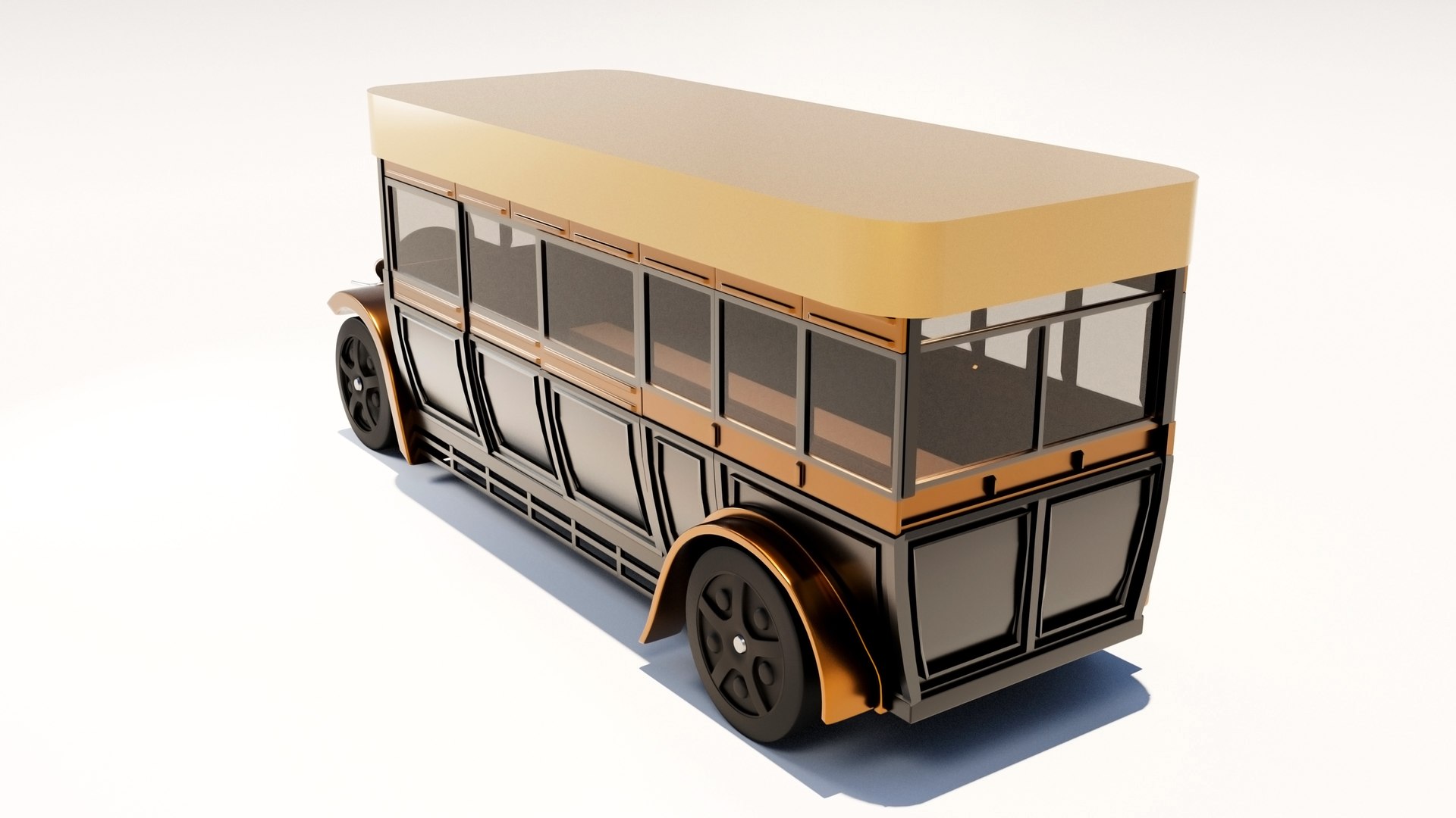 3D Vintage Bus 3D Model Low Poly UV And Material - TurboSquid 2434437