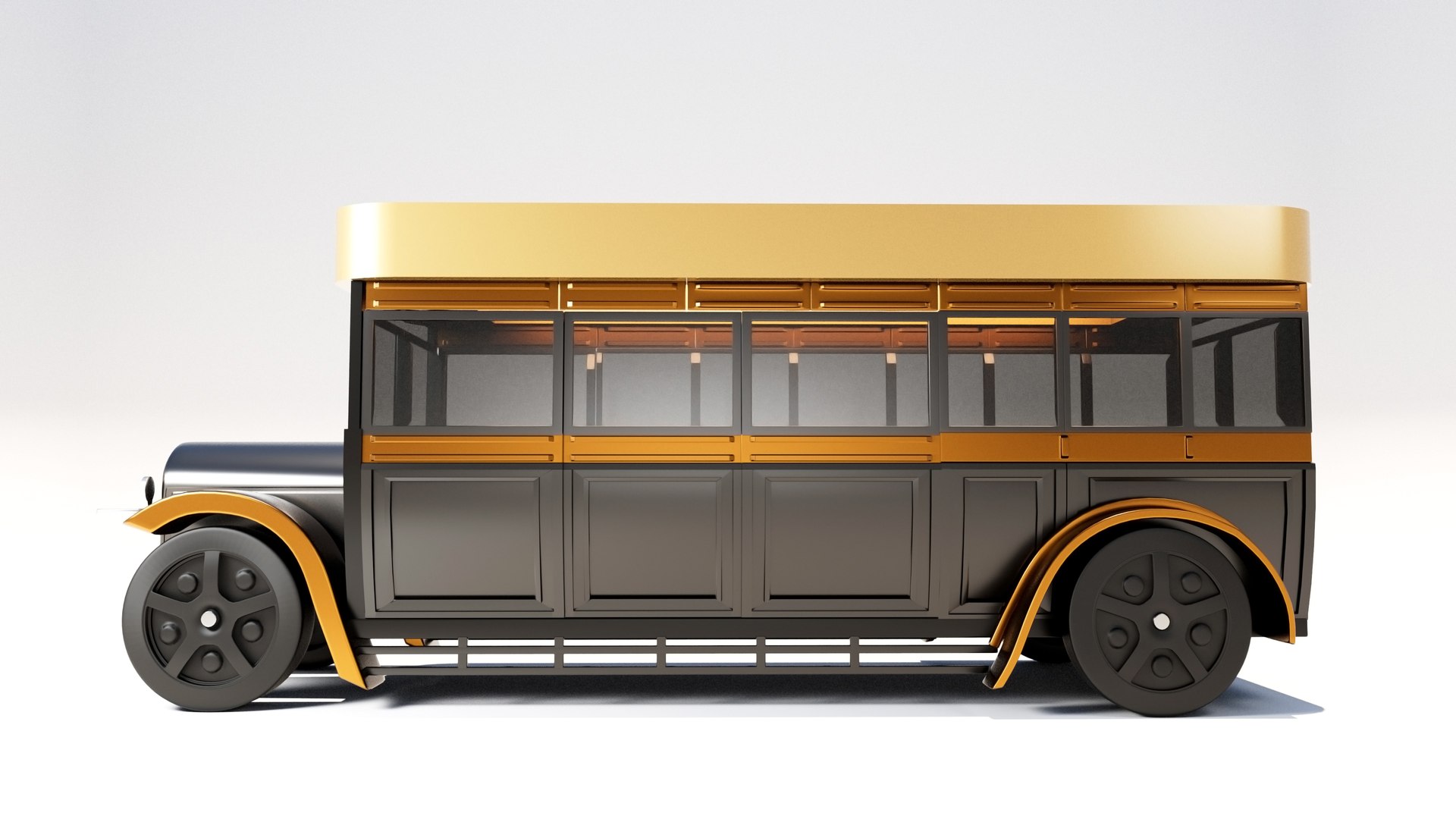 3D Vintage Bus 3D Model Low Poly UV And Material - TurboSquid 2434437