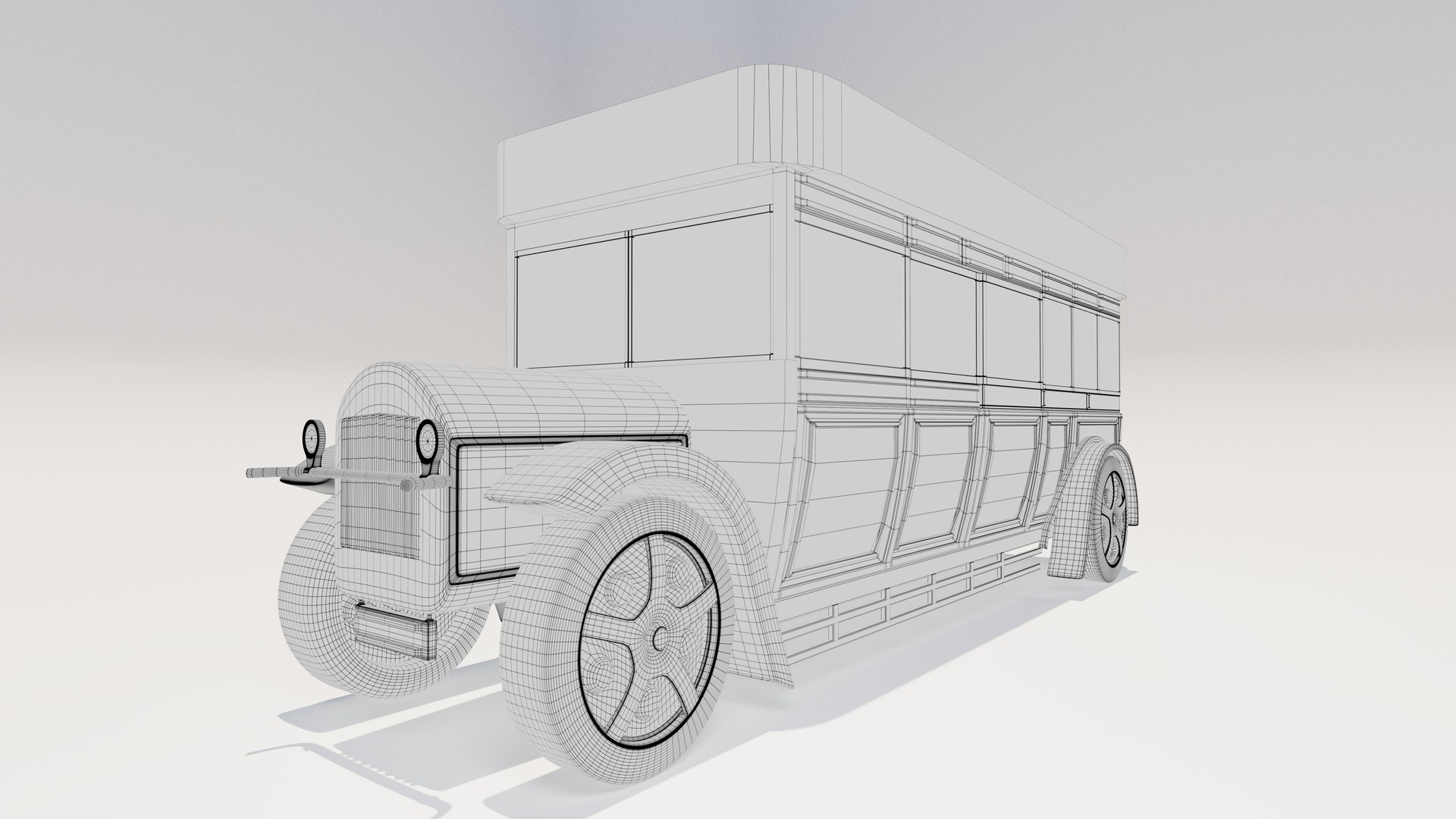 3D Vintage Bus 3D Model Low Poly UV And Material - TurboSquid 2434437
