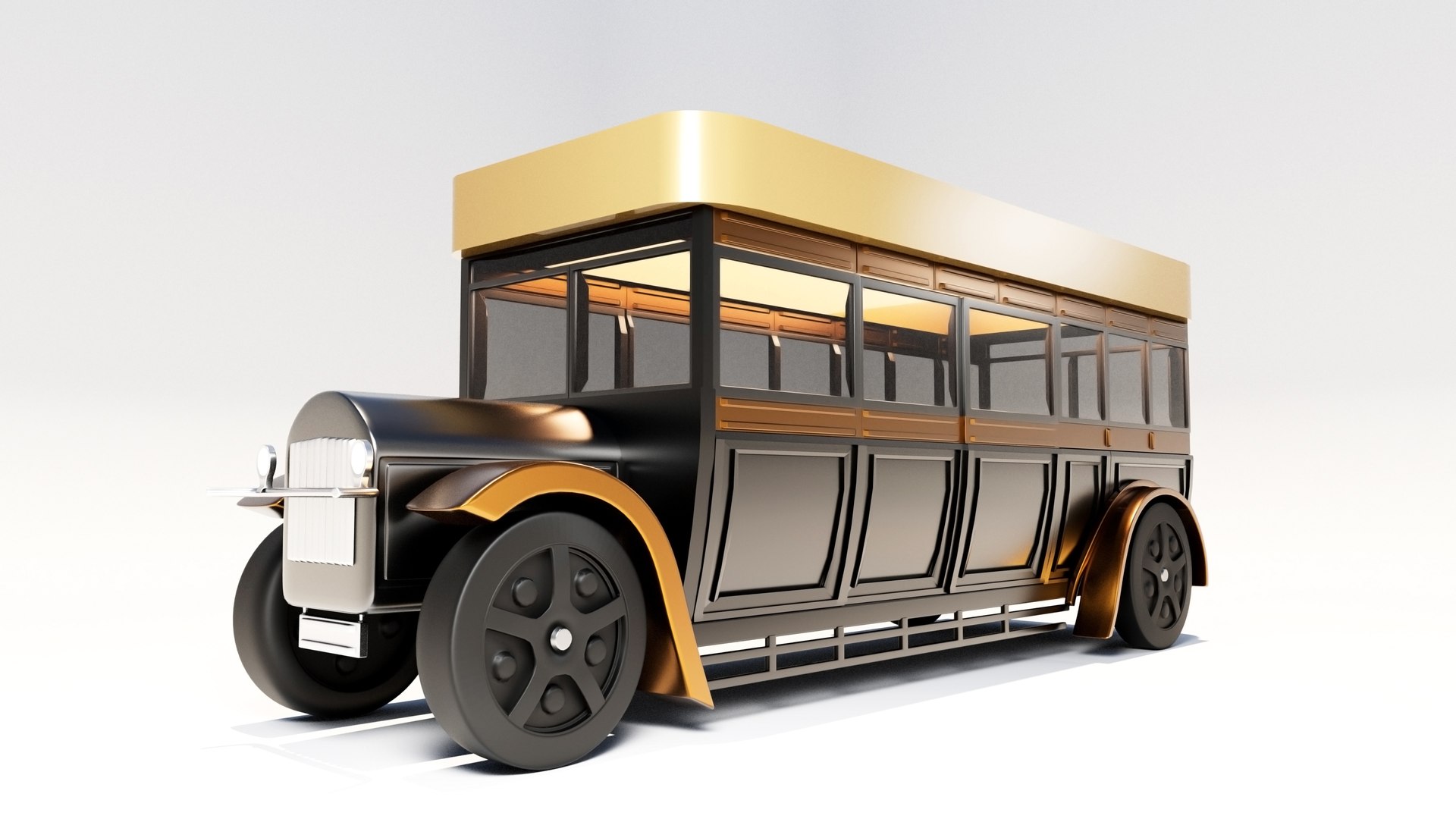 3D Vintage Bus 3D Model Low Poly UV And Material - TurboSquid 2434437