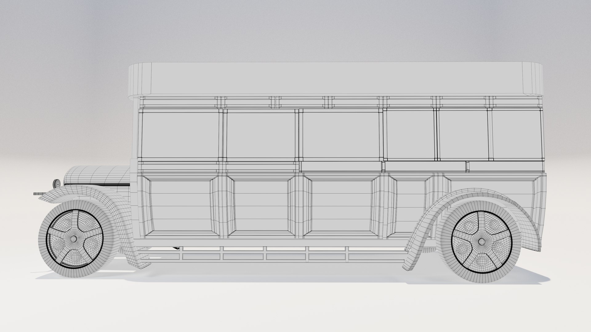 3D Vintage Bus 3D Model Low Poly UV And Material - TurboSquid 2434437