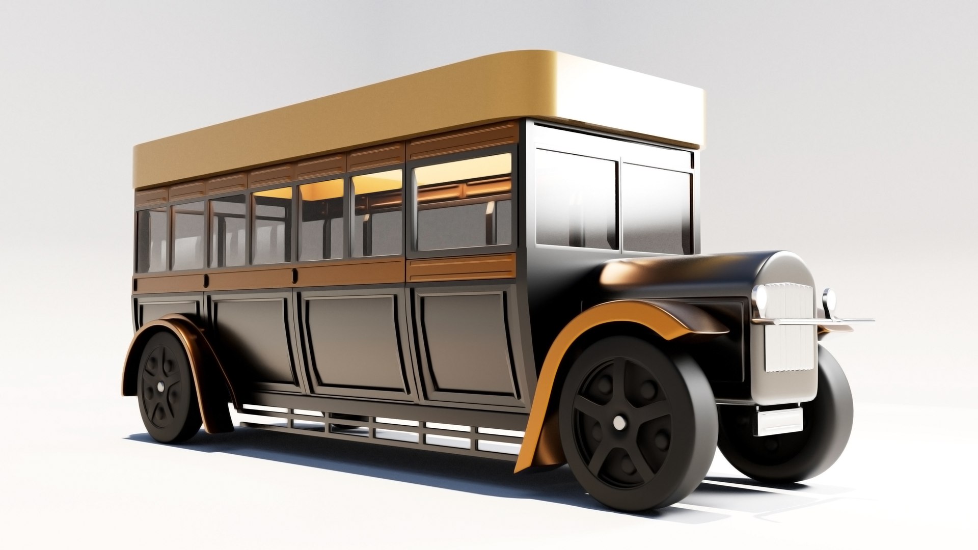 3D Vintage Bus 3D Model Low Poly UV And Material - TurboSquid 2434437