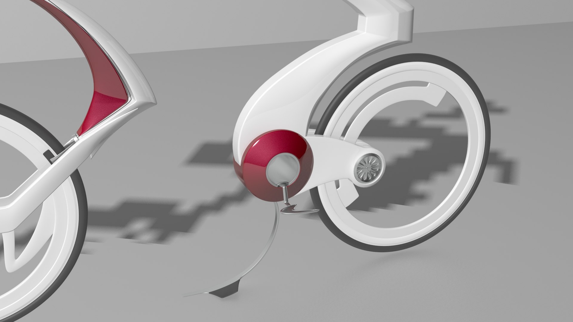 3d model of simple concept race bike