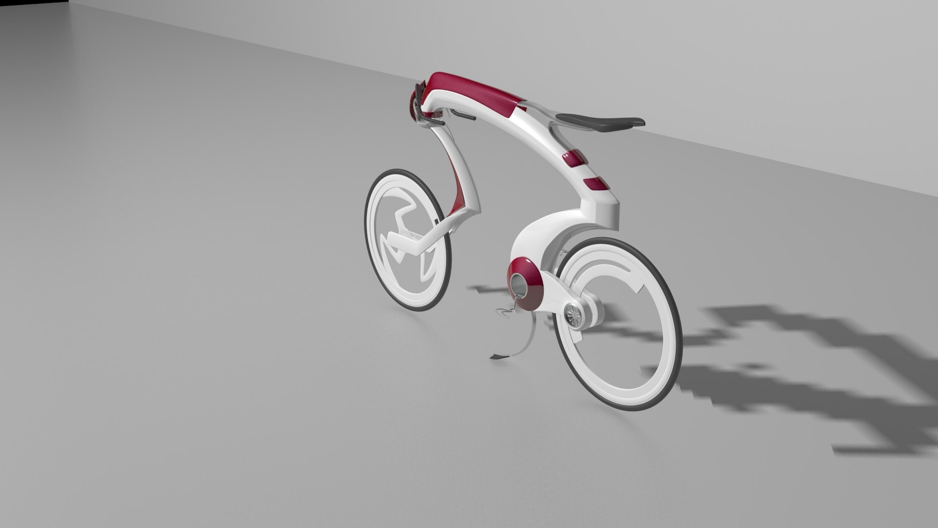 3d model of simple concept race bike