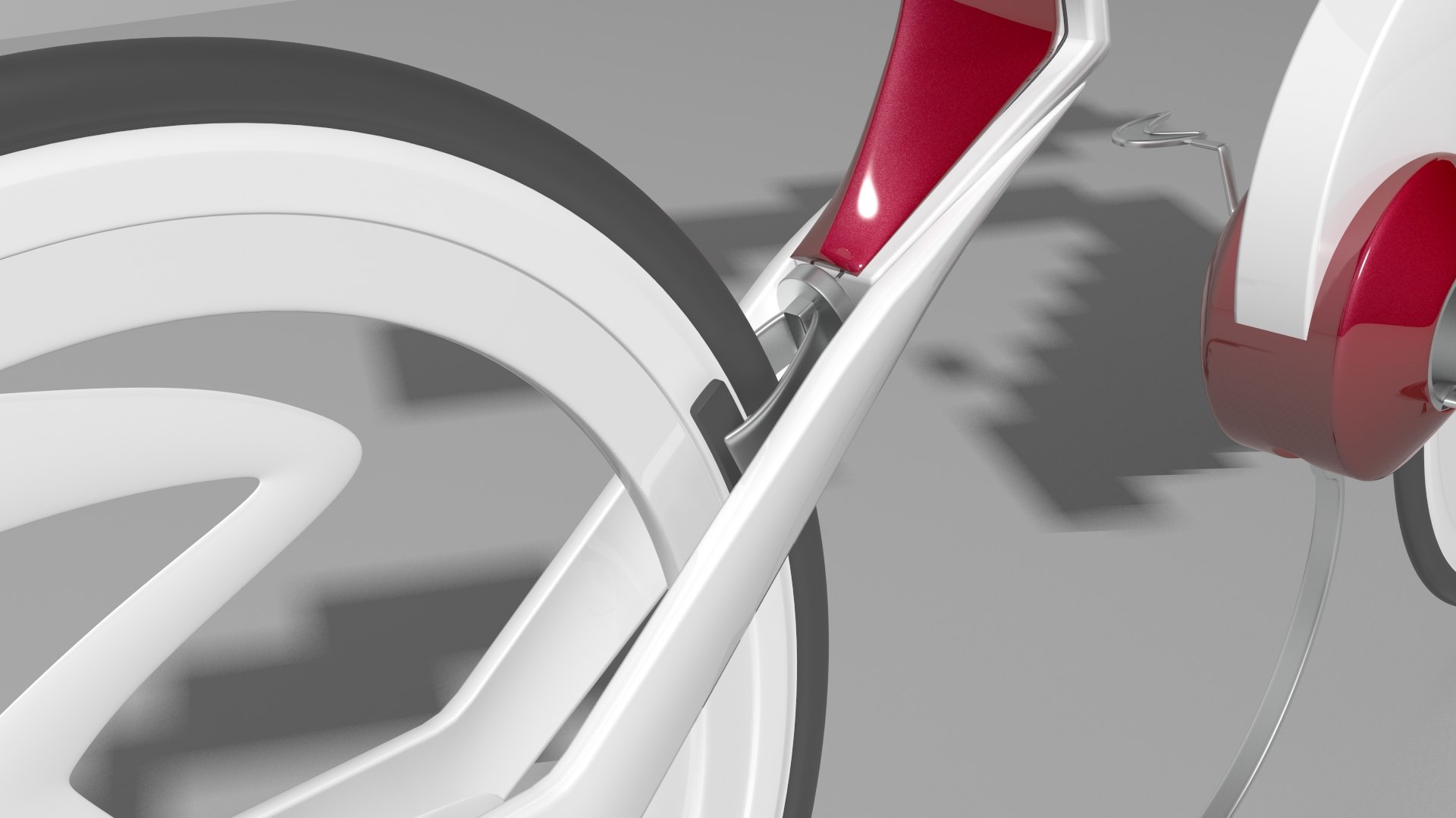 3d model of simple concept race bike