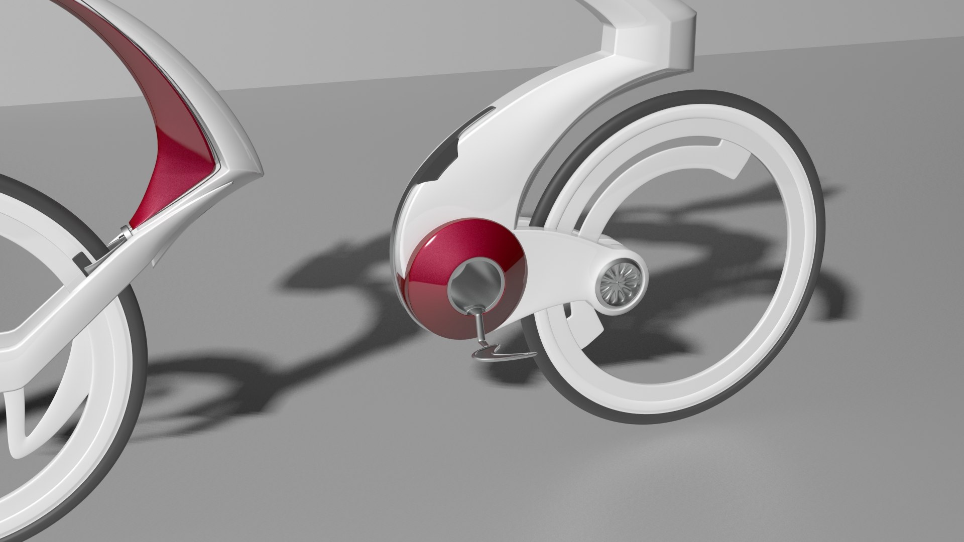 3d model of simple concept race bike