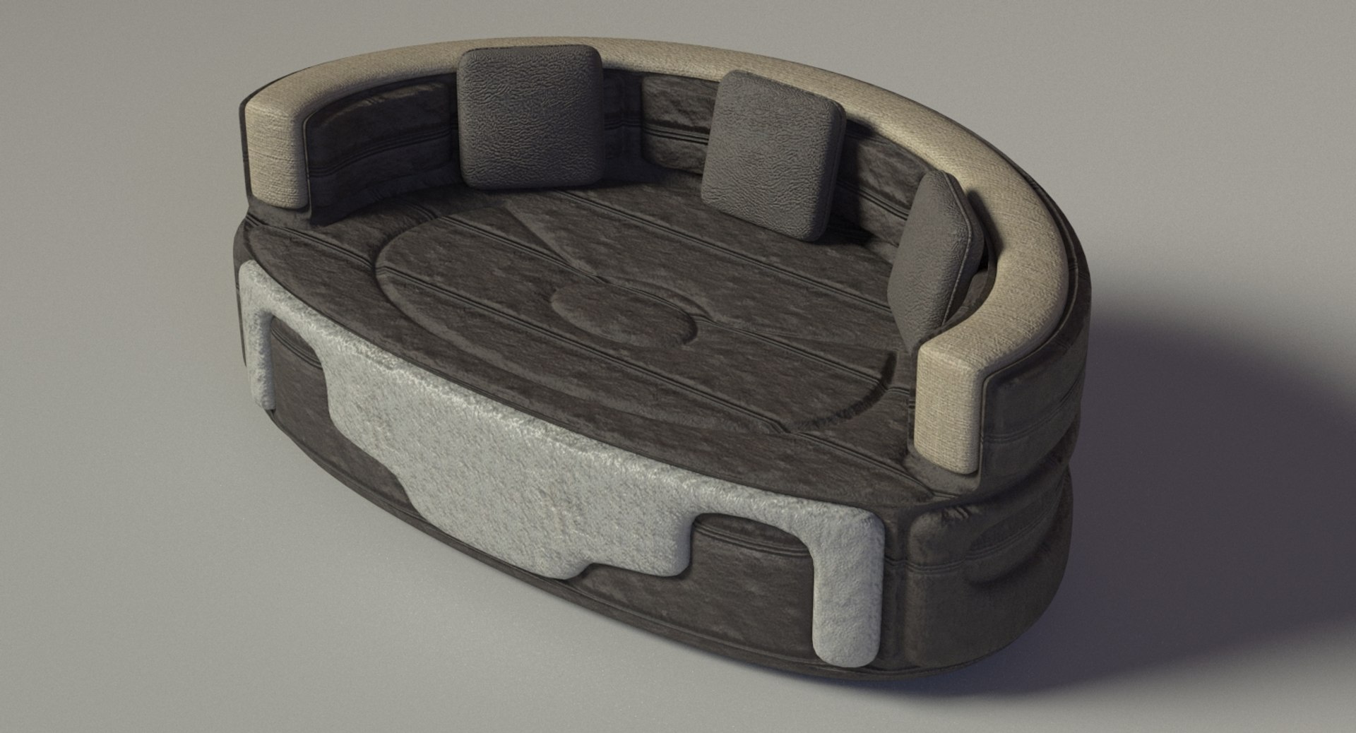 3D rounded sofa model - TurboSquid 1508445