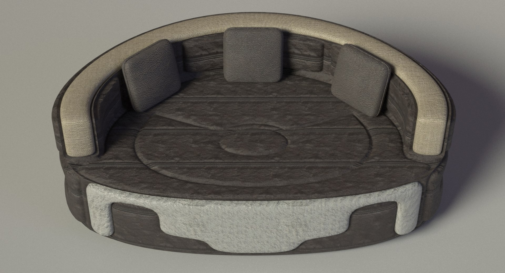 3D Rounded Sofa Model - TurboSquid 1508445