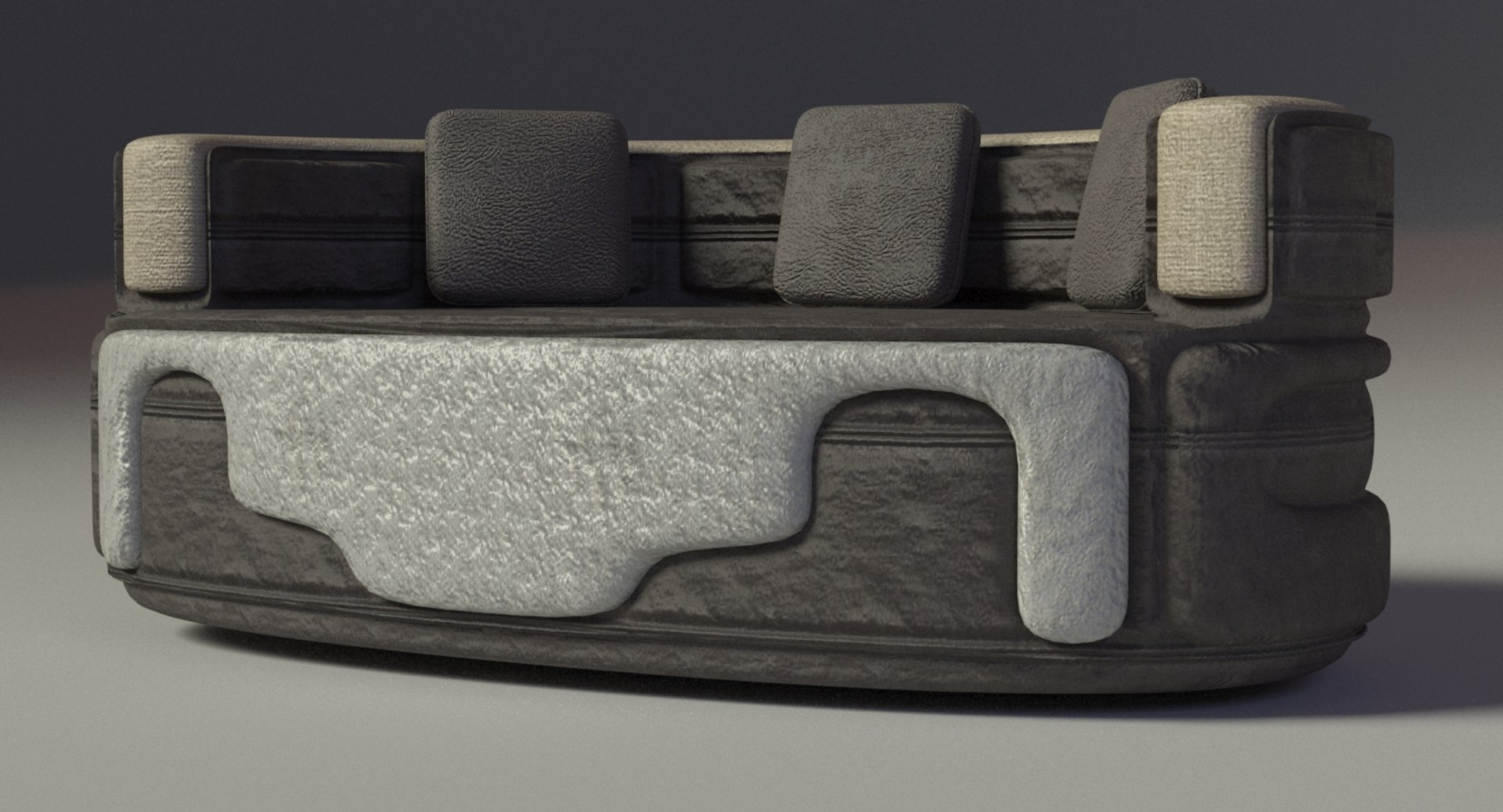 3D Rounded Sofa Model - TurboSquid 1508445