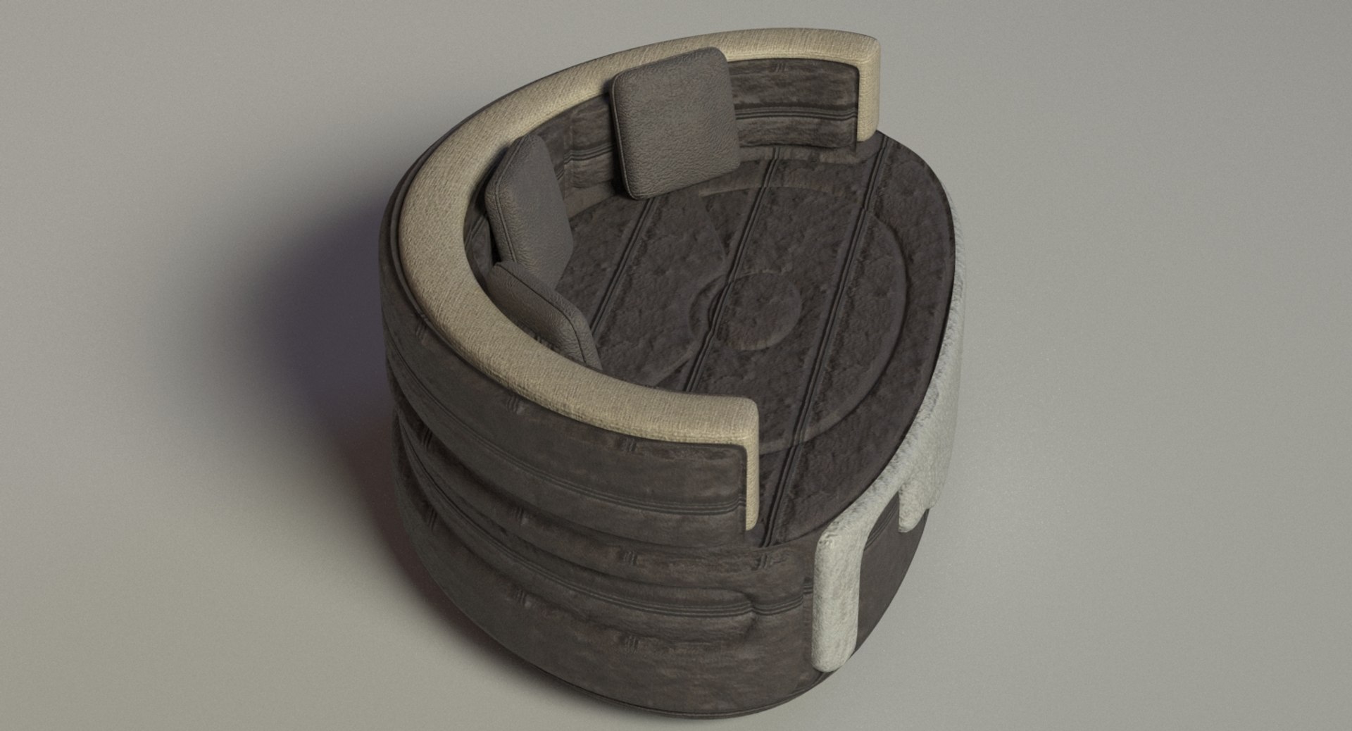 3D Rounded Sofa Model - TurboSquid 1508445