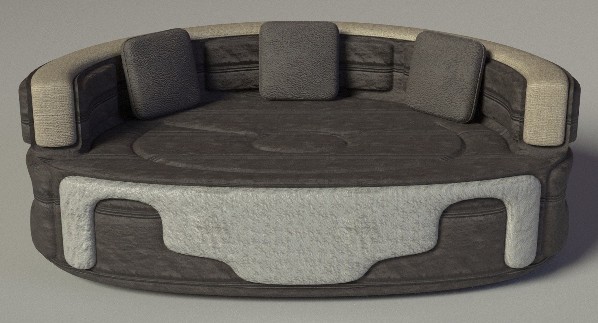 3D rounded sofa model - TurboSquid 1508445