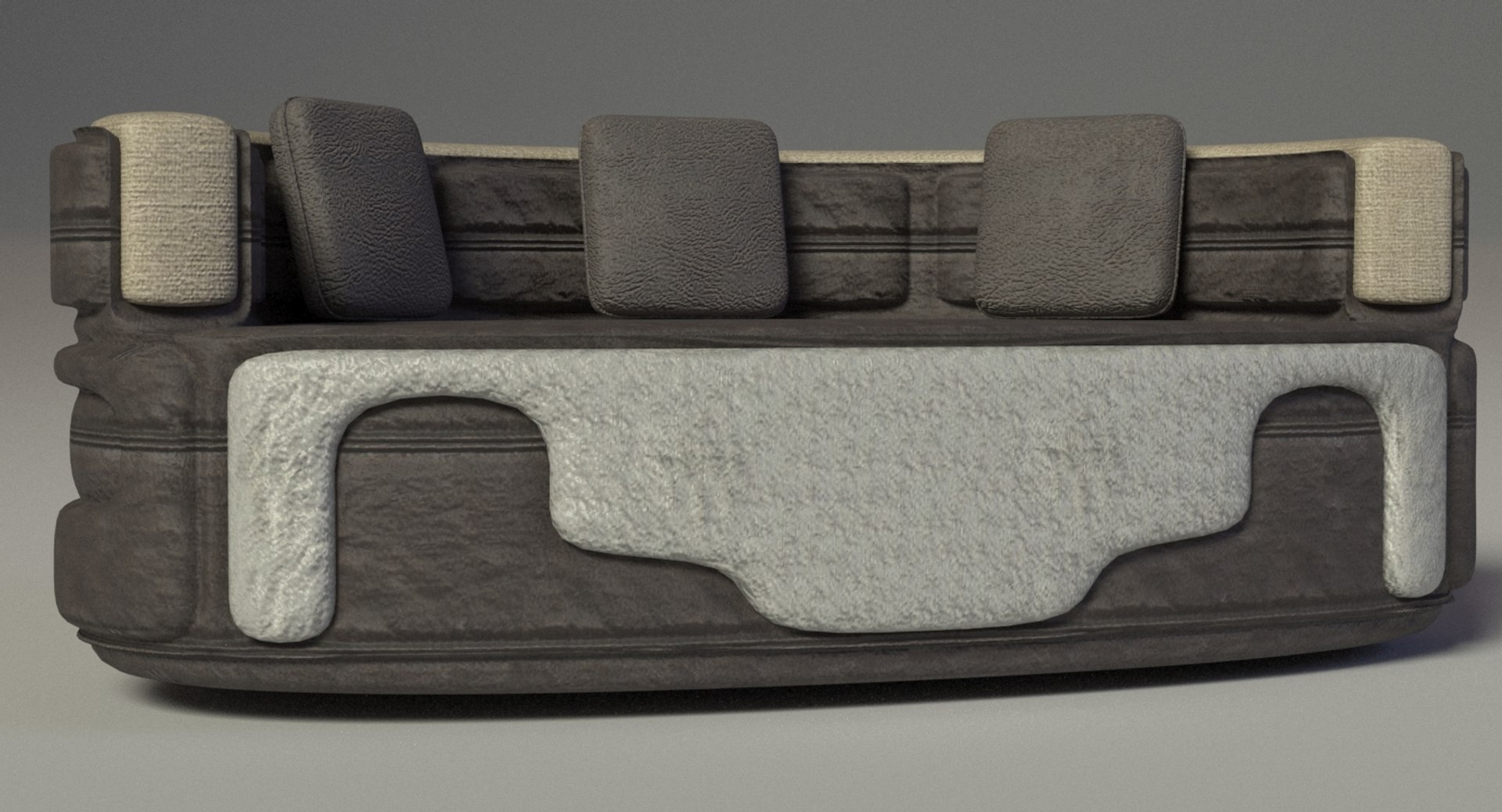 3D Rounded Sofa Model - TurboSquid 1508445
