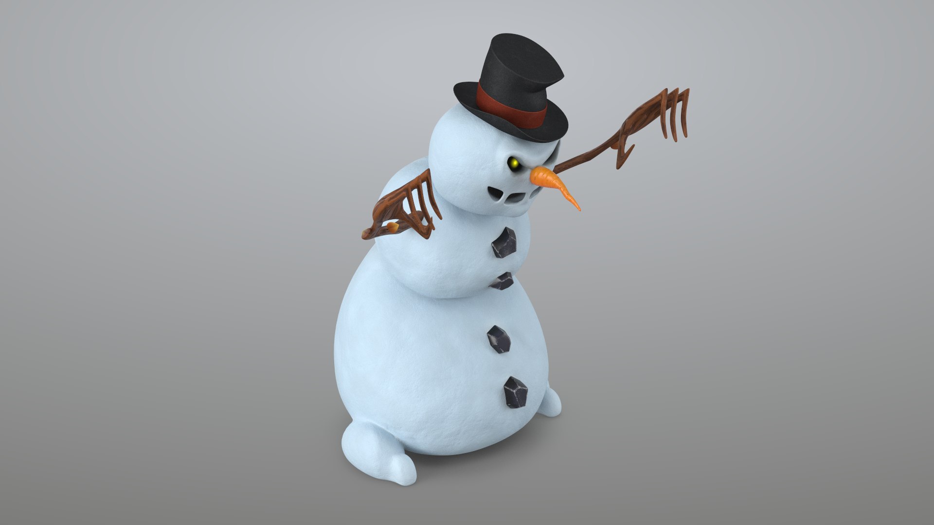 Snowman Angry 3D - TurboSquid 1646928