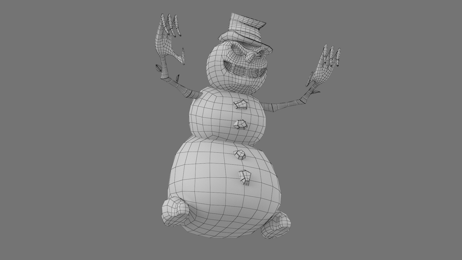 Snowman Angry 3D - TurboSquid 1646928