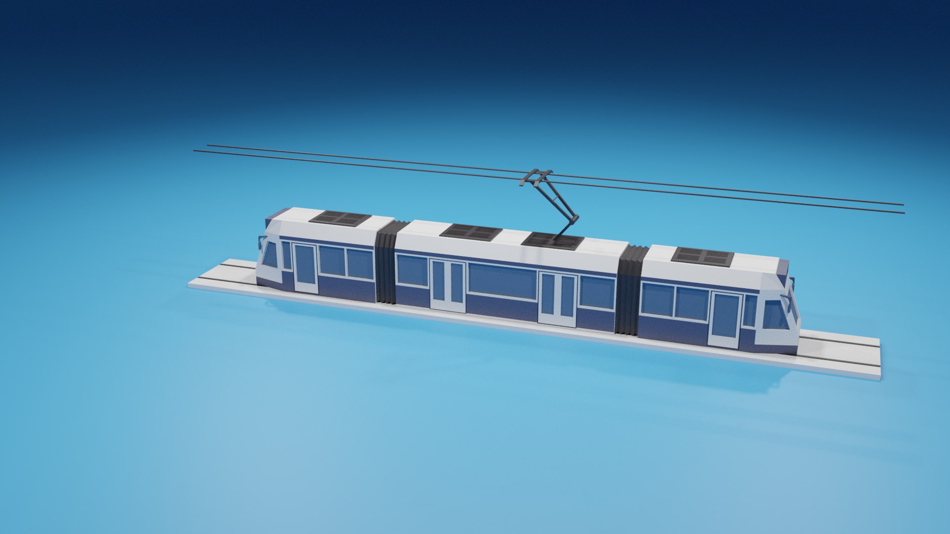 3D LowPoly Cartoon Tram Model - TurboSquid 1716121