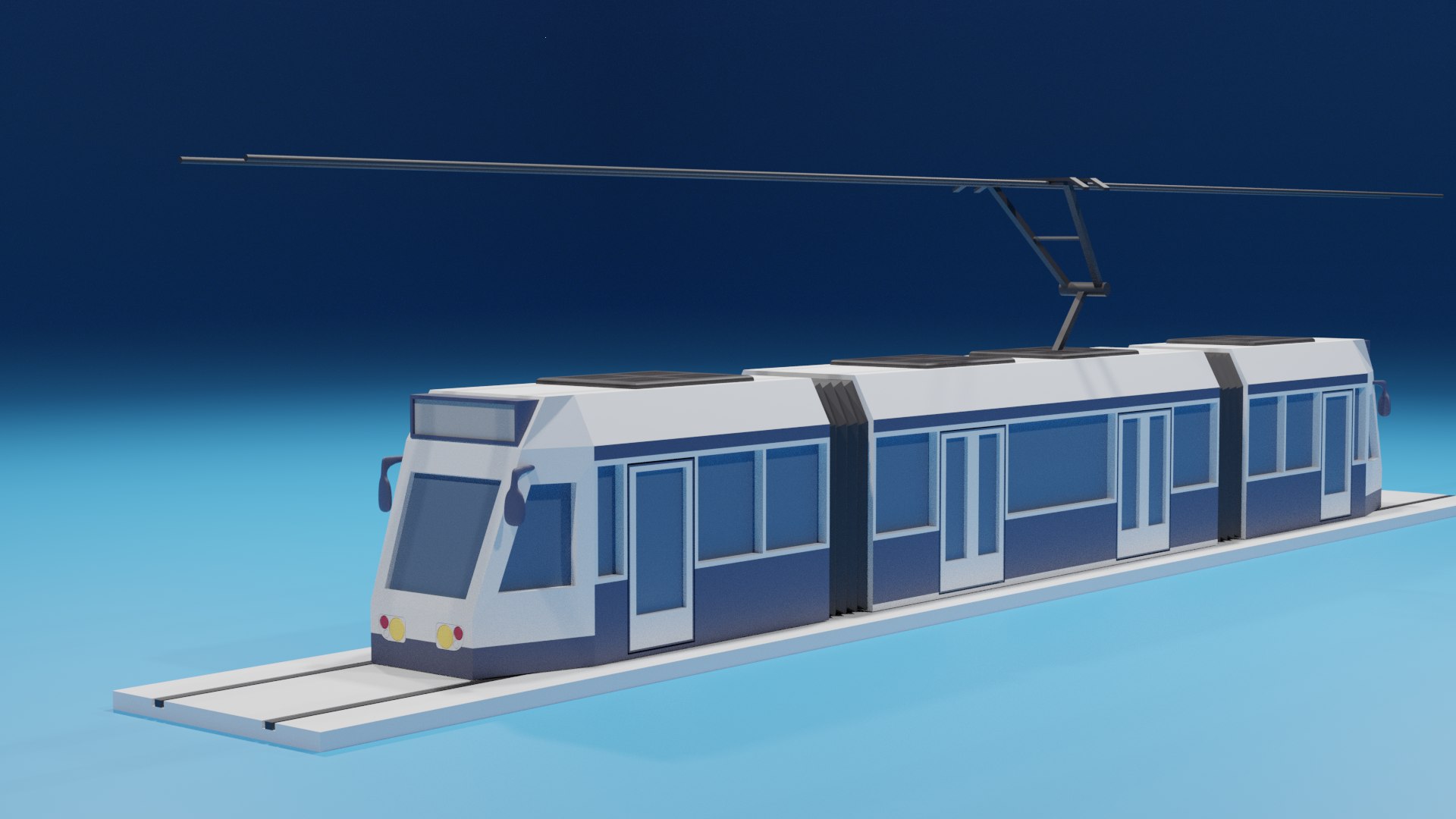 3D LowPoly Cartoon Tram model - TurboSquid 1716121