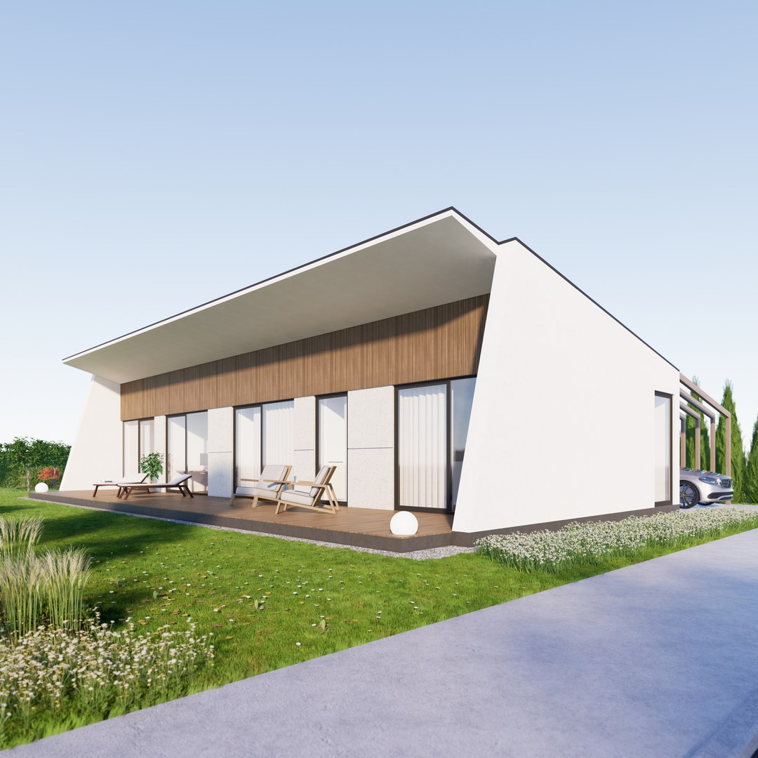 3D Model House 6 - Created With Fully Parametric Revit Families ...