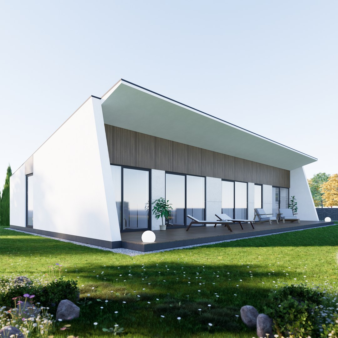 3D Model House 6 - Created With Fully Parametric Revit Families ...