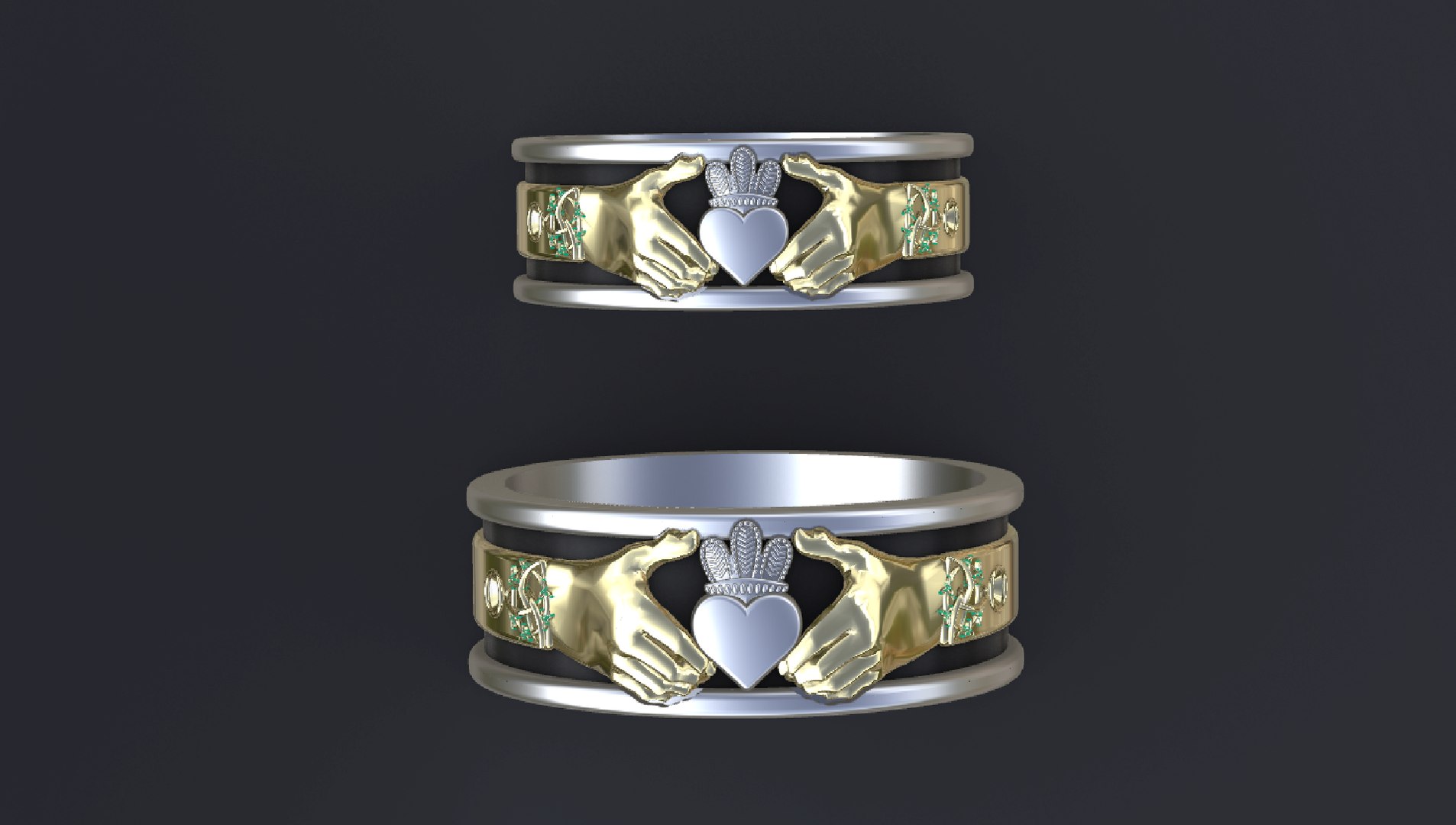 Claddagh Ring Cnc Or 3D Print Model 3D Model - TurboSquid 1990257