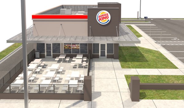 3D exterior restaurant site model - TurboSquid 1250571