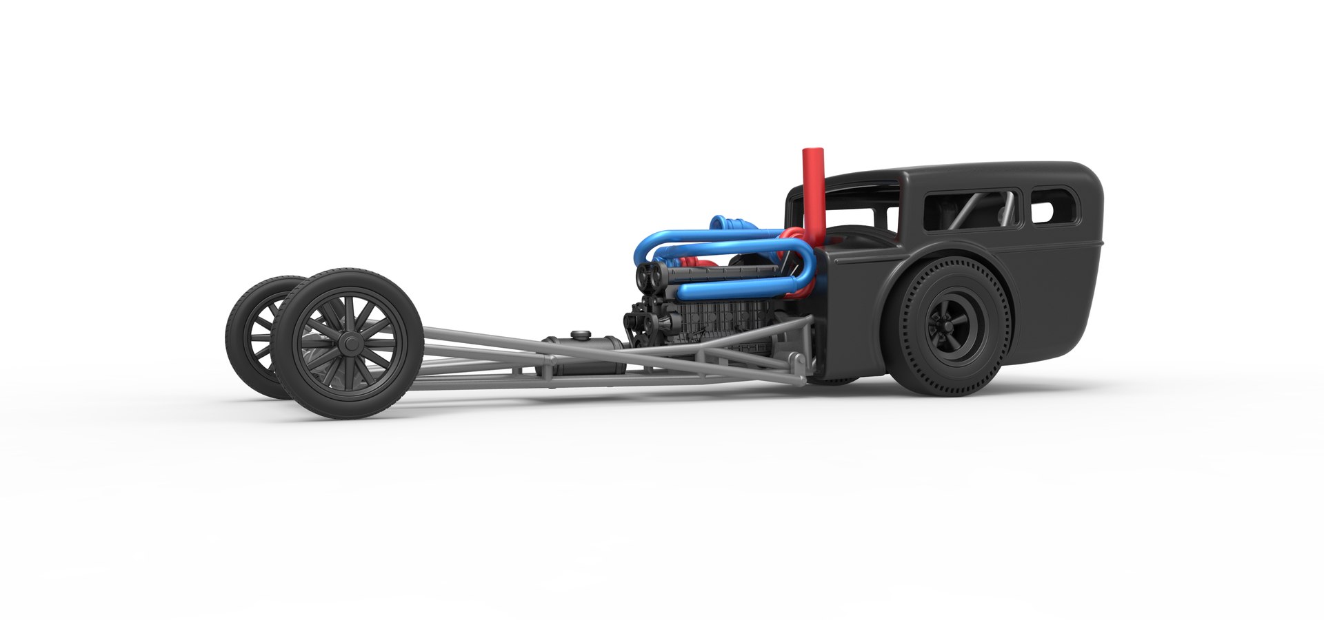 Diecast Front Engine Old School Dragster With Shell Version 4 Scale 1 ...