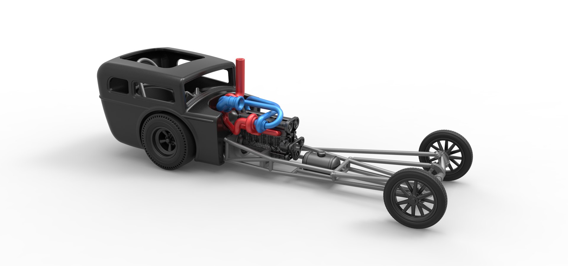 Diecast Front Engine Old School Dragster With Shell Version 4 Scale 1 ...