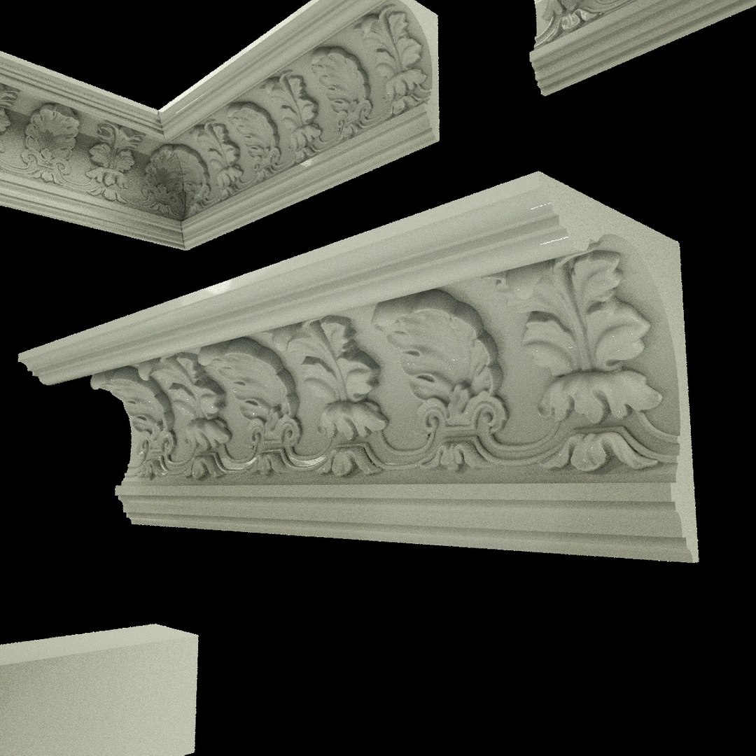 3D Model Patterned Cornices 01 - TurboSquid 1411283