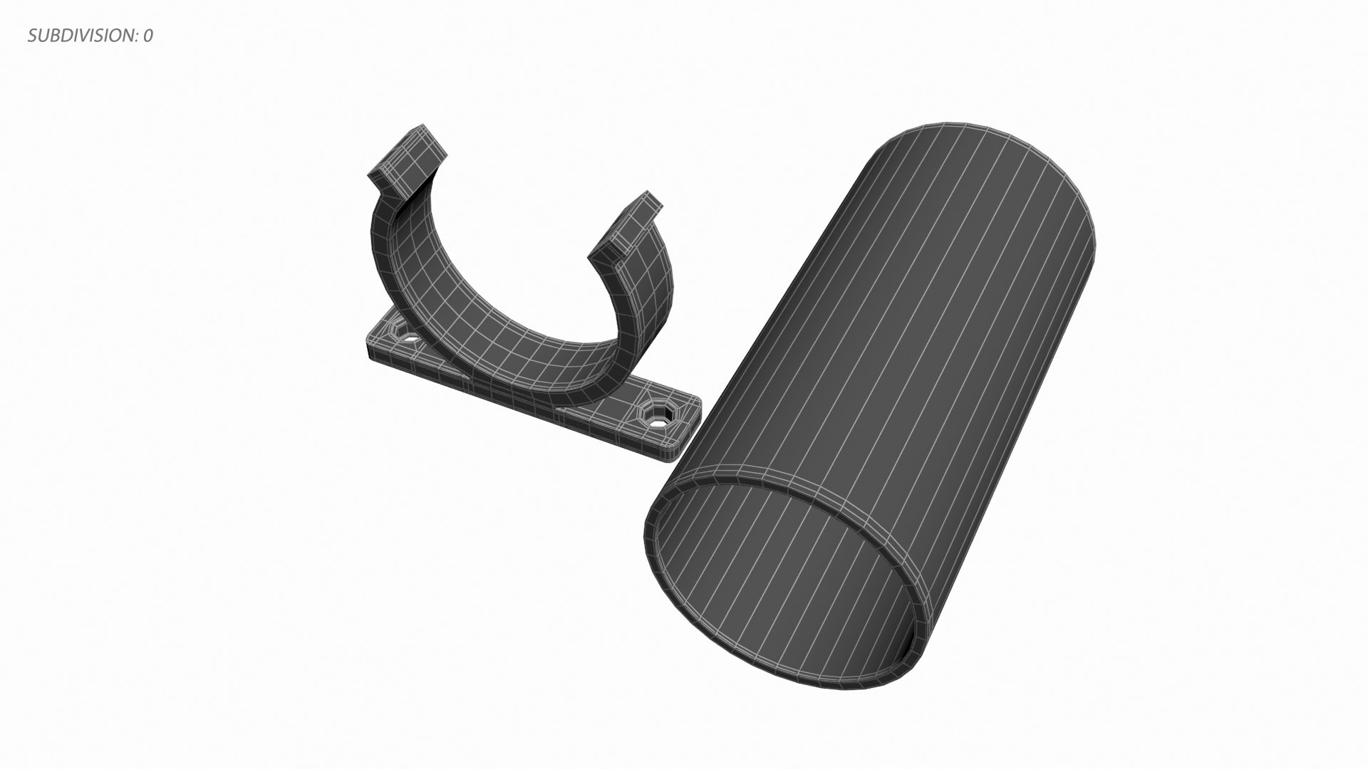 Plastic Pipe Clamp Model - TurboSquid 2268943