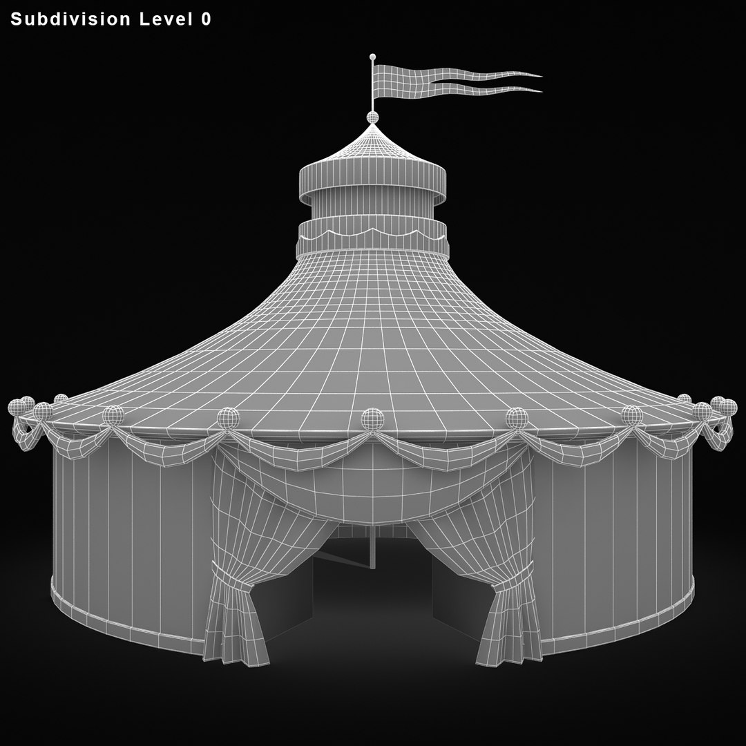 3d Circus Tent Model