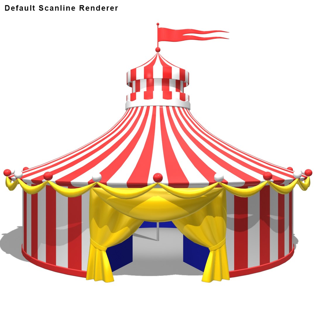 3d circus tent model