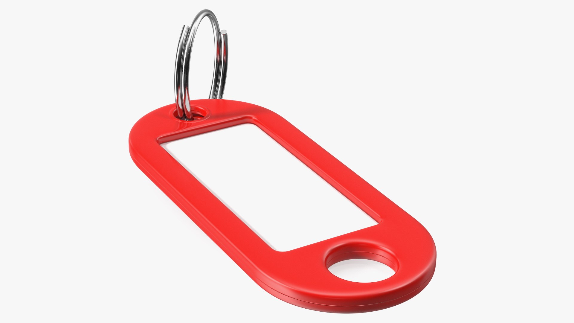 3D Plastic Key Tag with Split Ring model - TurboSquid 1781636