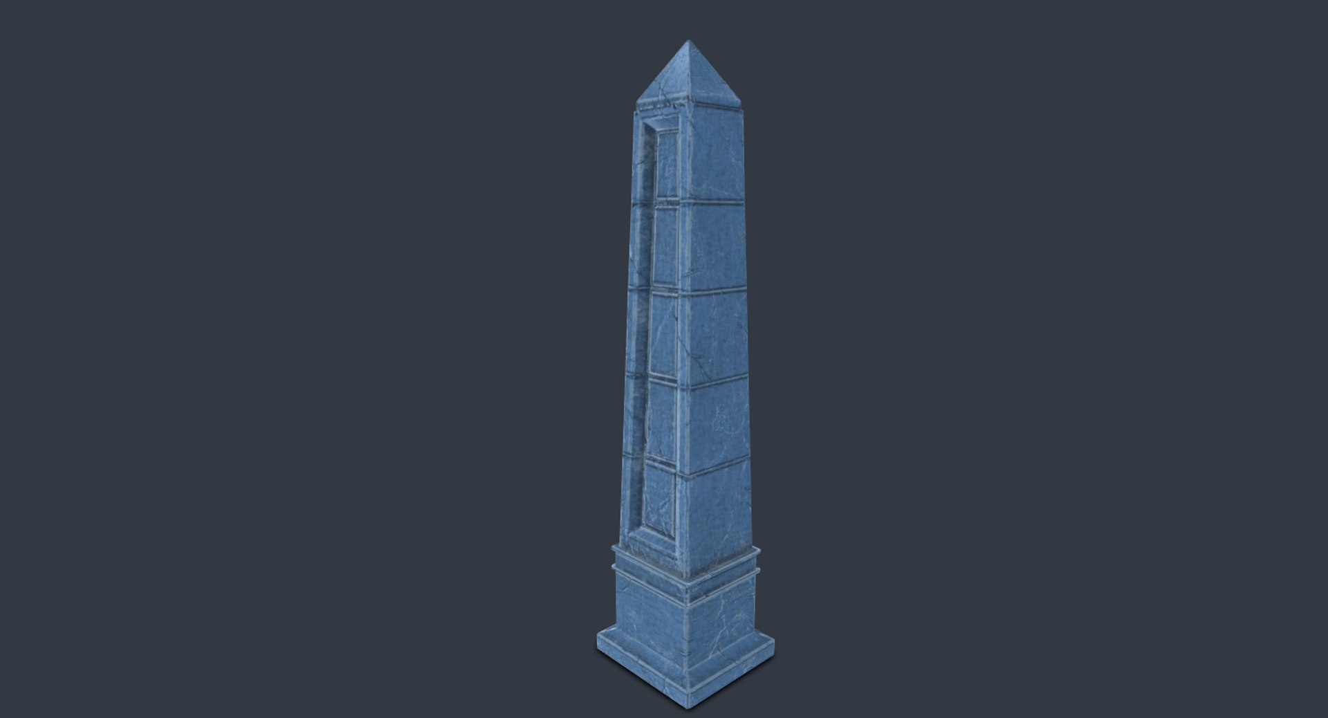 Ready obelisk blue 3D - TurboSquid 1203237