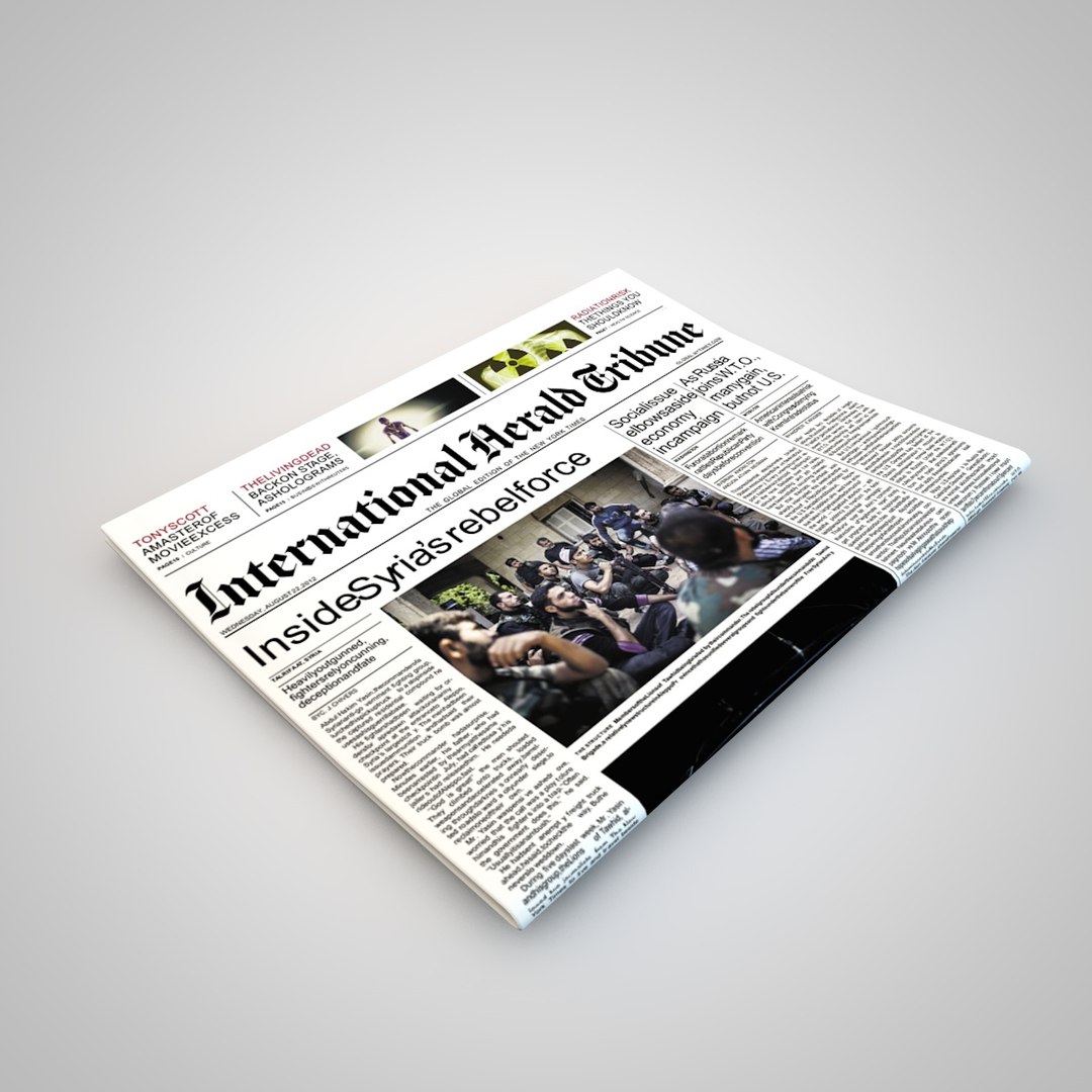 Newspaper Journal 3d Model