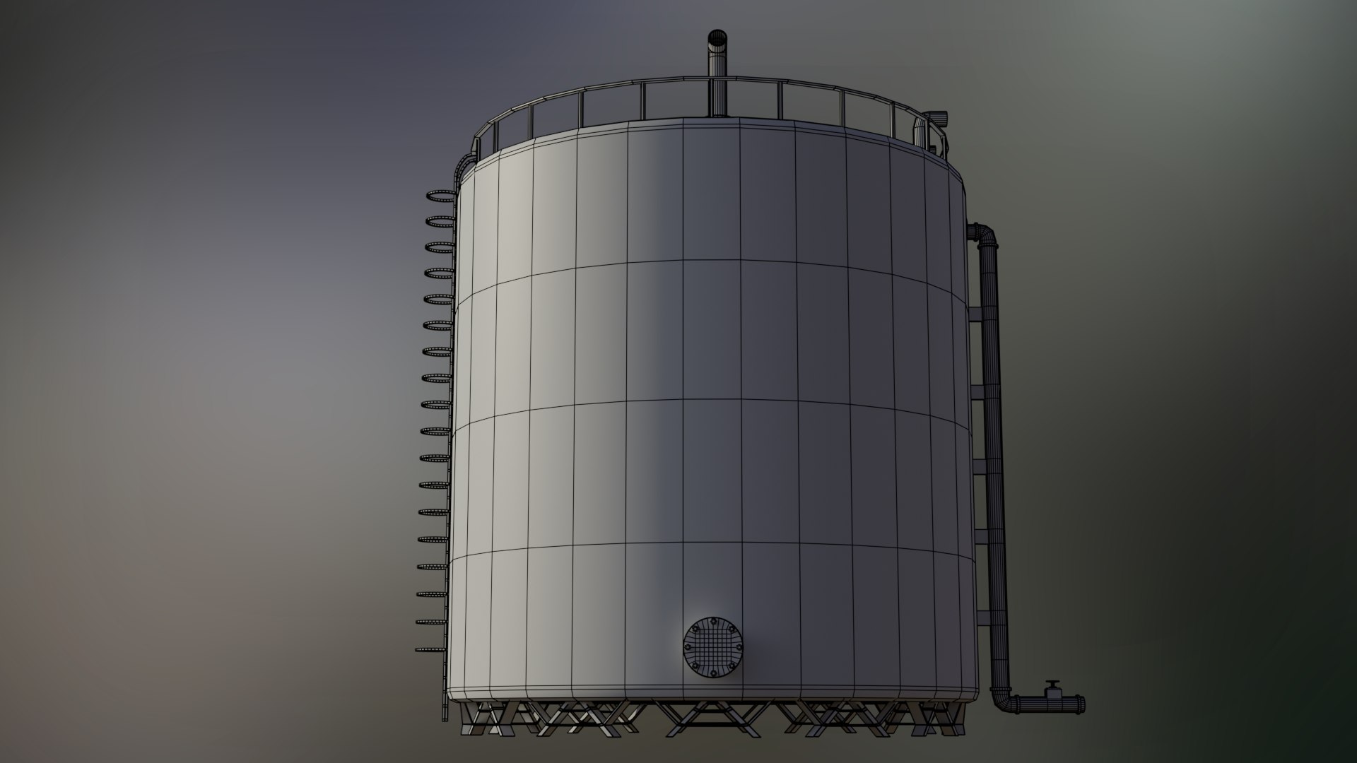 Large Industrial Oil Storage Tank Model - TurboSquid 1806376