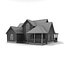 3d model two-story cottage